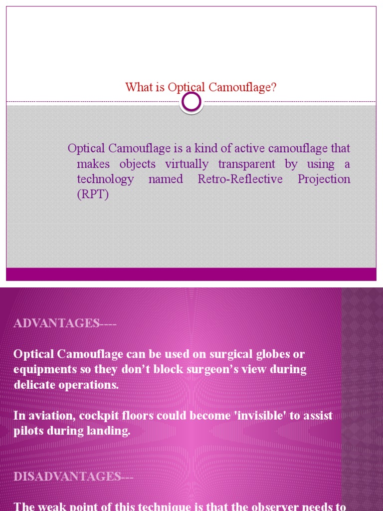 What Is Optical Camouflage? | PDF | Camera | Mirror