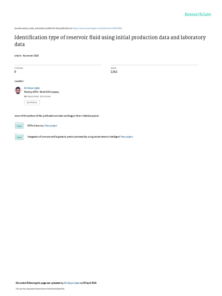 Types of Reservoir Fluids Explained | PDF | Petroleum Reservoir | Gases