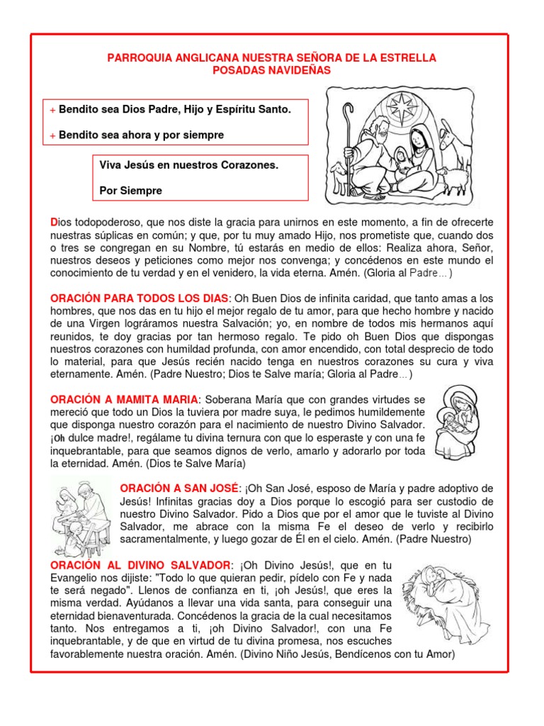 Posadas Navideñas 2 | PDF | Oración | María, madre de Jesús
