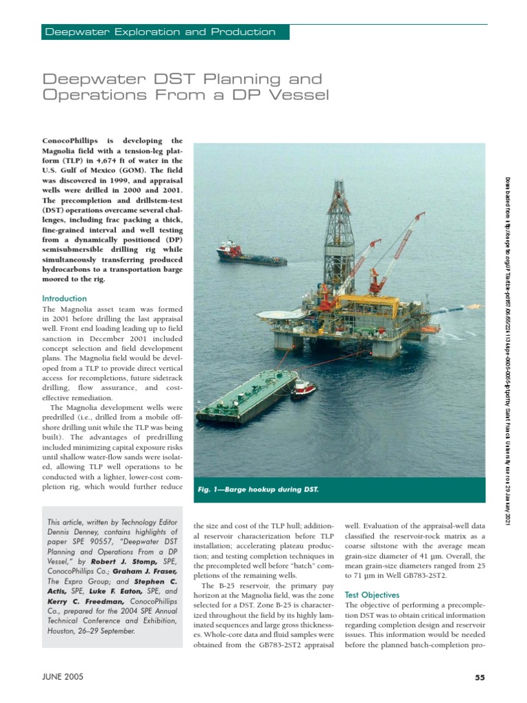 Deepwater DST Planning and Operations From A DP Vessel | PDF | Oil Well ...