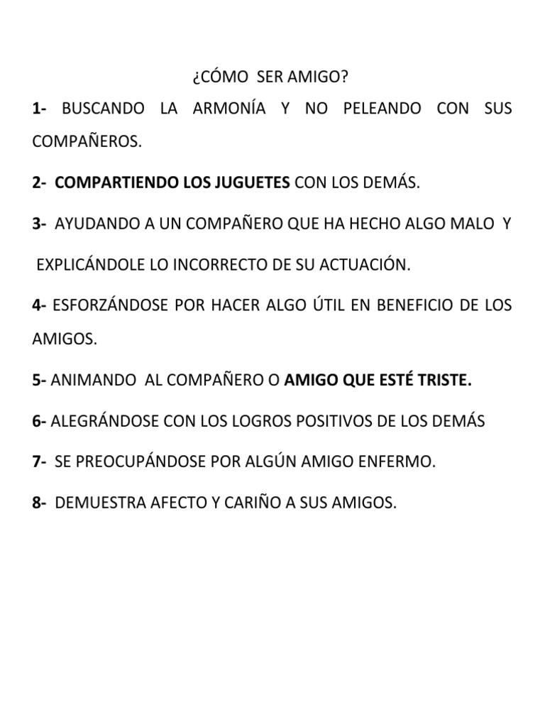 Cómo ser un buen amigo | PDF | Estilo de vida