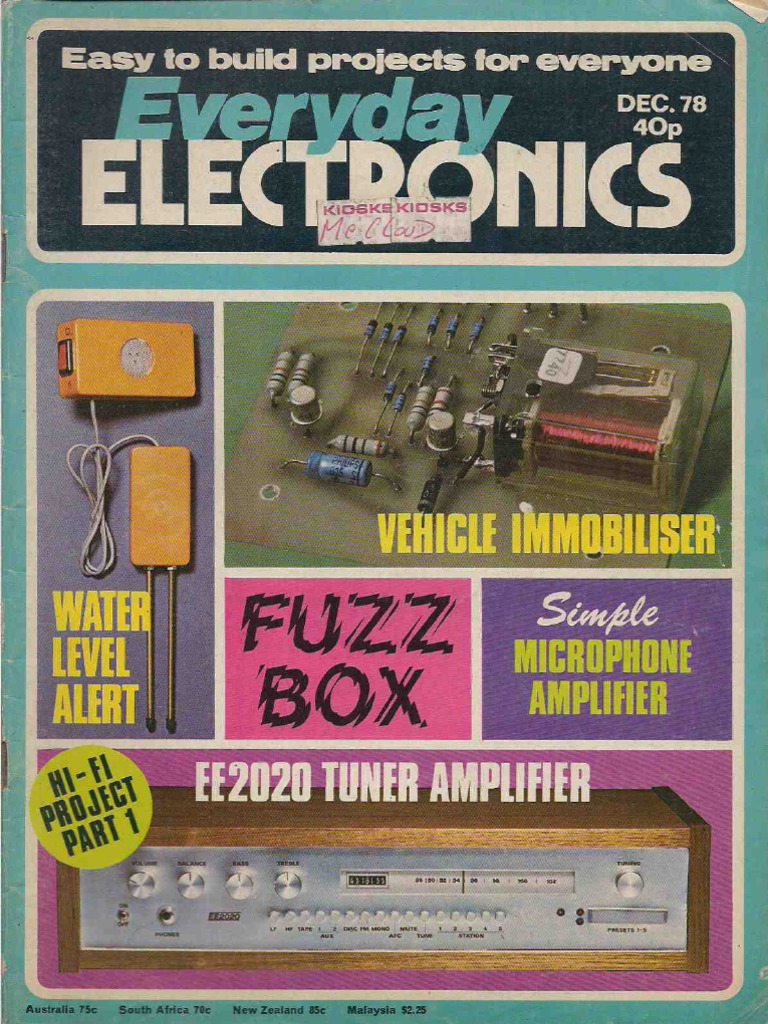 Everyday Electronics 1978 12 | PDF | Amplifier | Ignition System