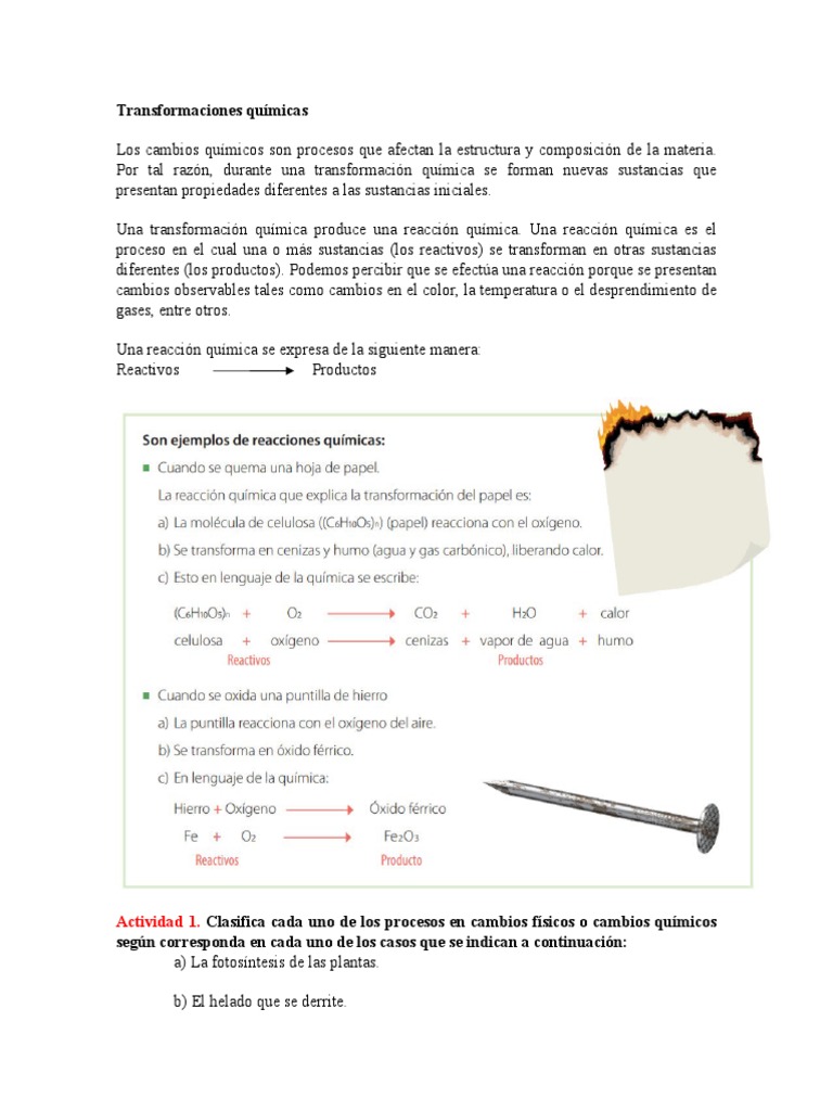 Transformaciones Químicas | PDF