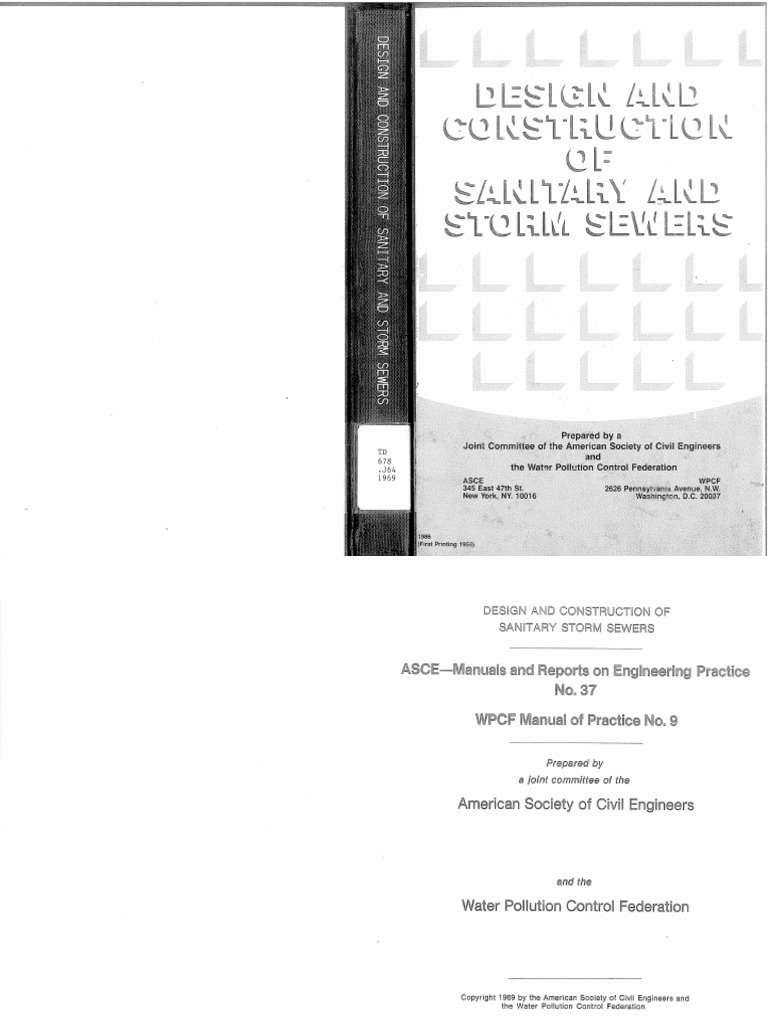 Sewer-Specs - ASCE No 37 | PDF