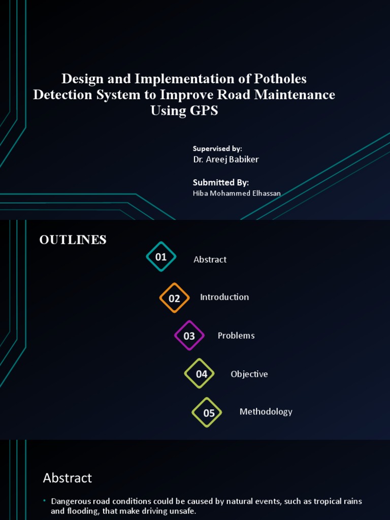 Design and Implementation of Potholes Detection System To | Download ...