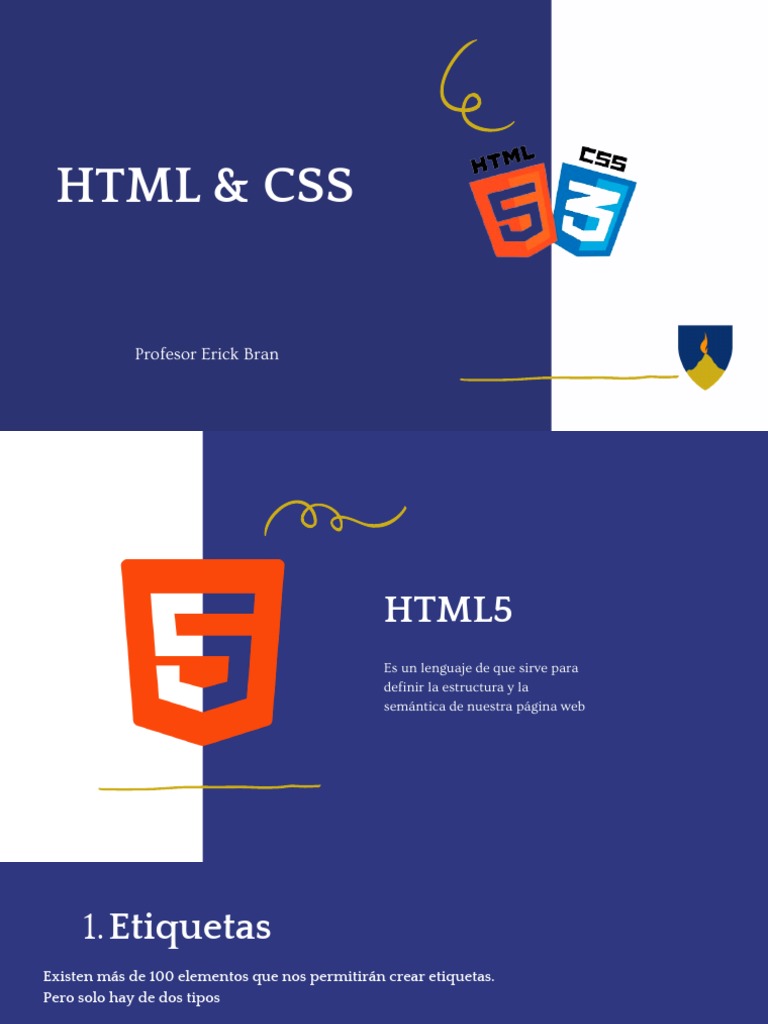 Presentacion HTML Y CSS | PDF | HTML | Software