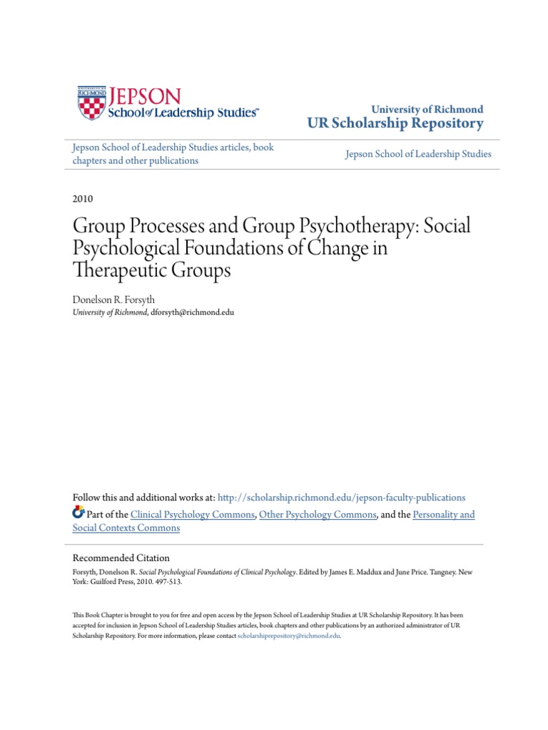 Group Therapy | PDF | Psychotherapy | Cognitive Behavioral Therapy