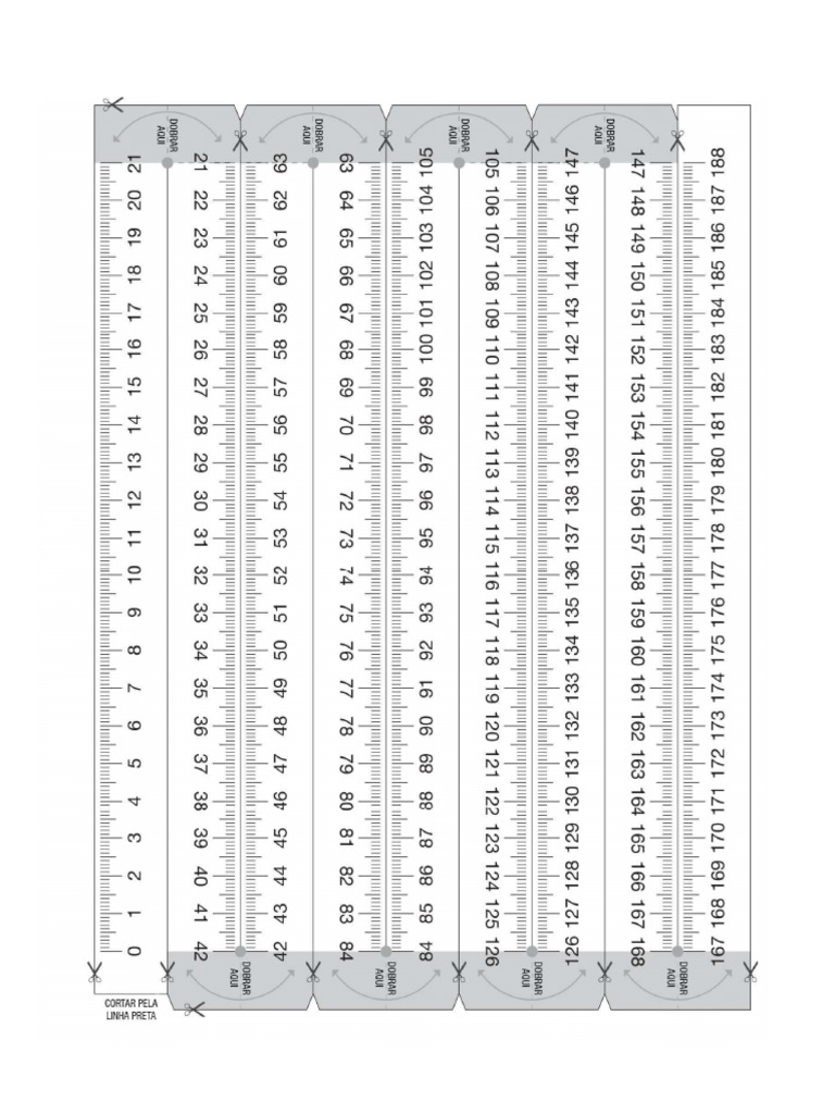 Fita Metrica para Imprimir So Frente | PDF