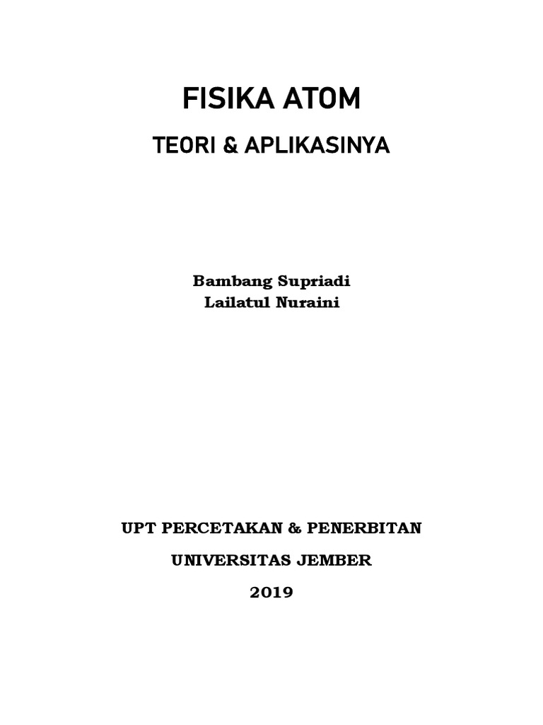 Buku Ajar Fisika Atom 07.01.2020 | PDF
