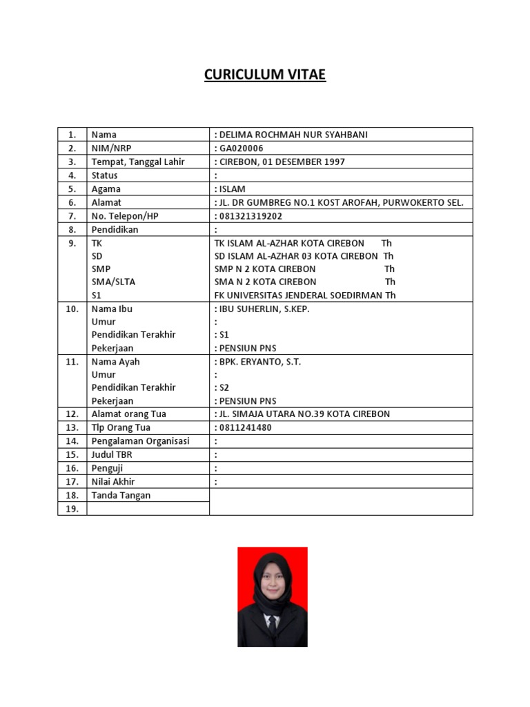 Curiculum Vitae | PDF | Olahraga & Rekreasi