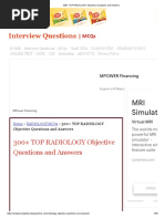 Radiology MCQs: 300+ Questions & Answers | PDF | Angiography | Radiology