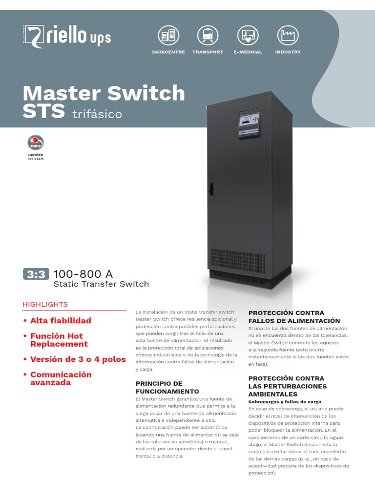 Master Switch Trifásico-STS MTS 300 3P | PDF | Conmutador de red ...