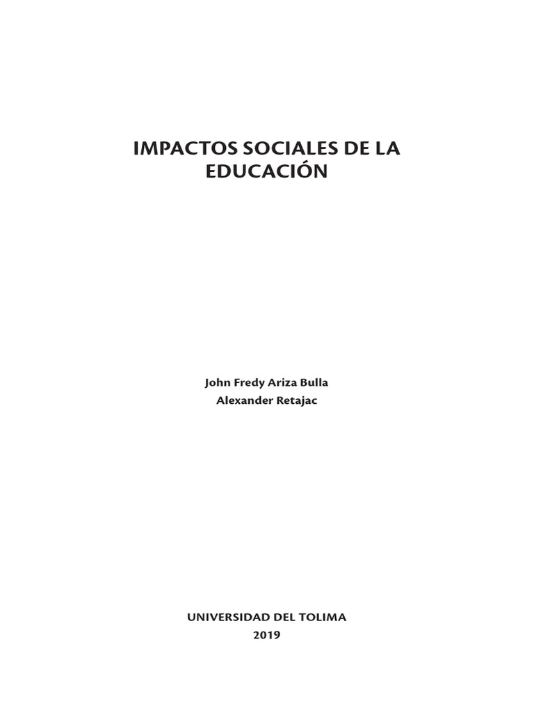 2019 Libro Impactos - Sociales - de - La - Educación - Contenido - 30 - 10 - 2019 | Descargar ...