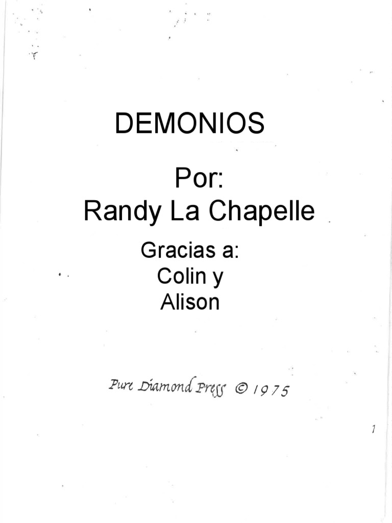 Demonios (Demon Drawing Handout) de Randy La Chapelle | PDF | Novela ...
