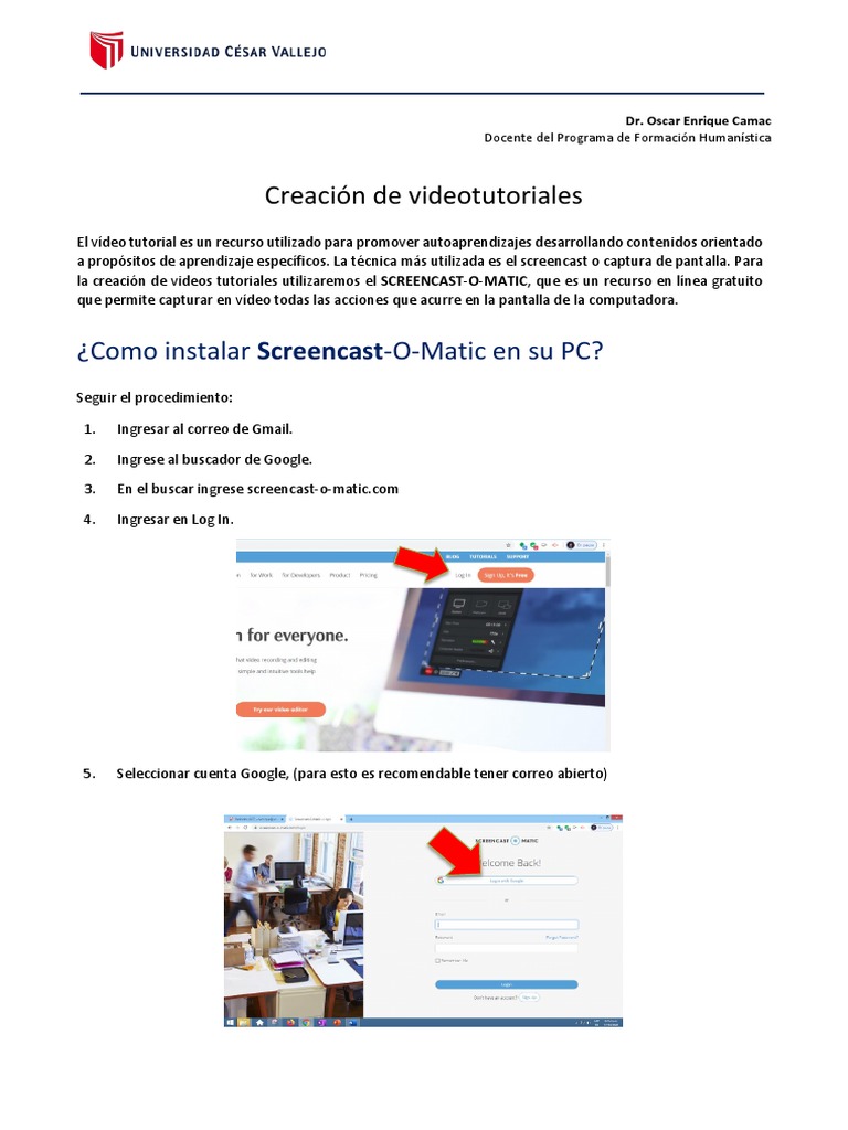 Manual para Hacer Video Tutoriales | PDF | Youtube | Red mundial