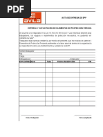 Plantilla de Entrega de Epp | PDF