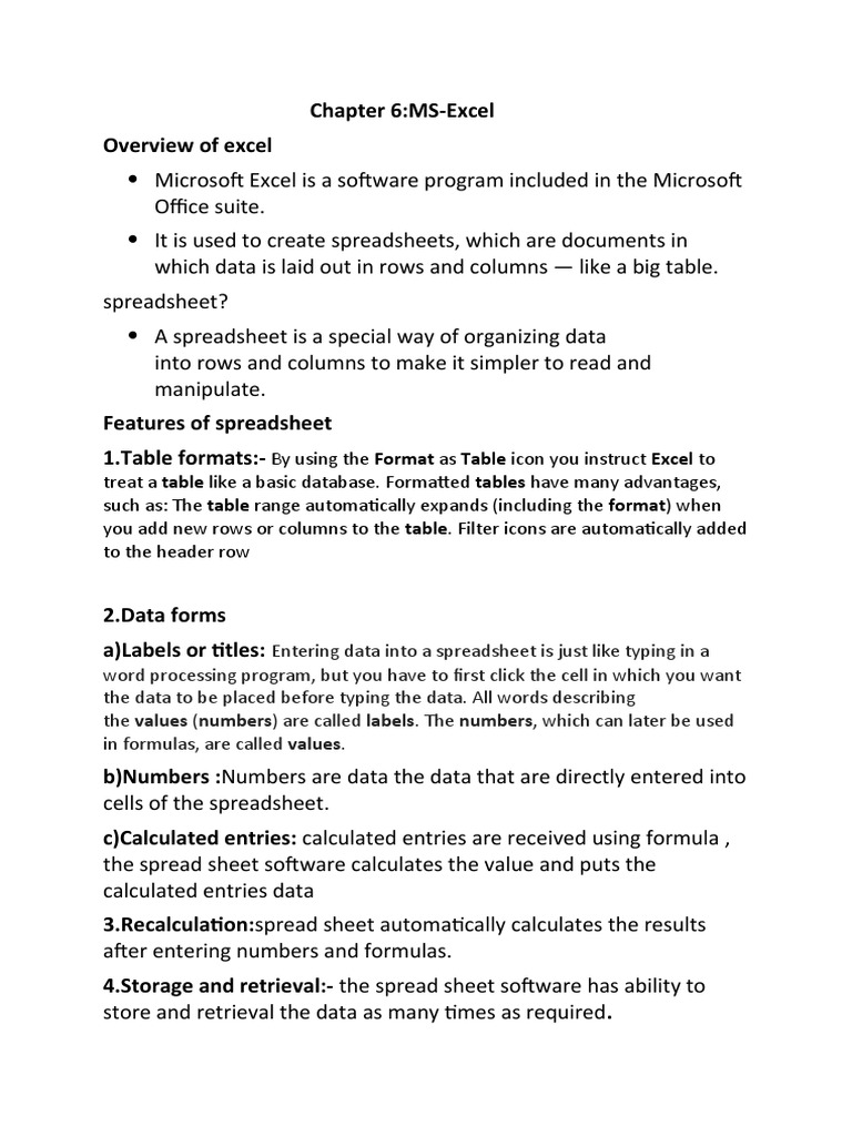 Chapter 6 Excel-1 | PDF | Spreadsheet | Chart