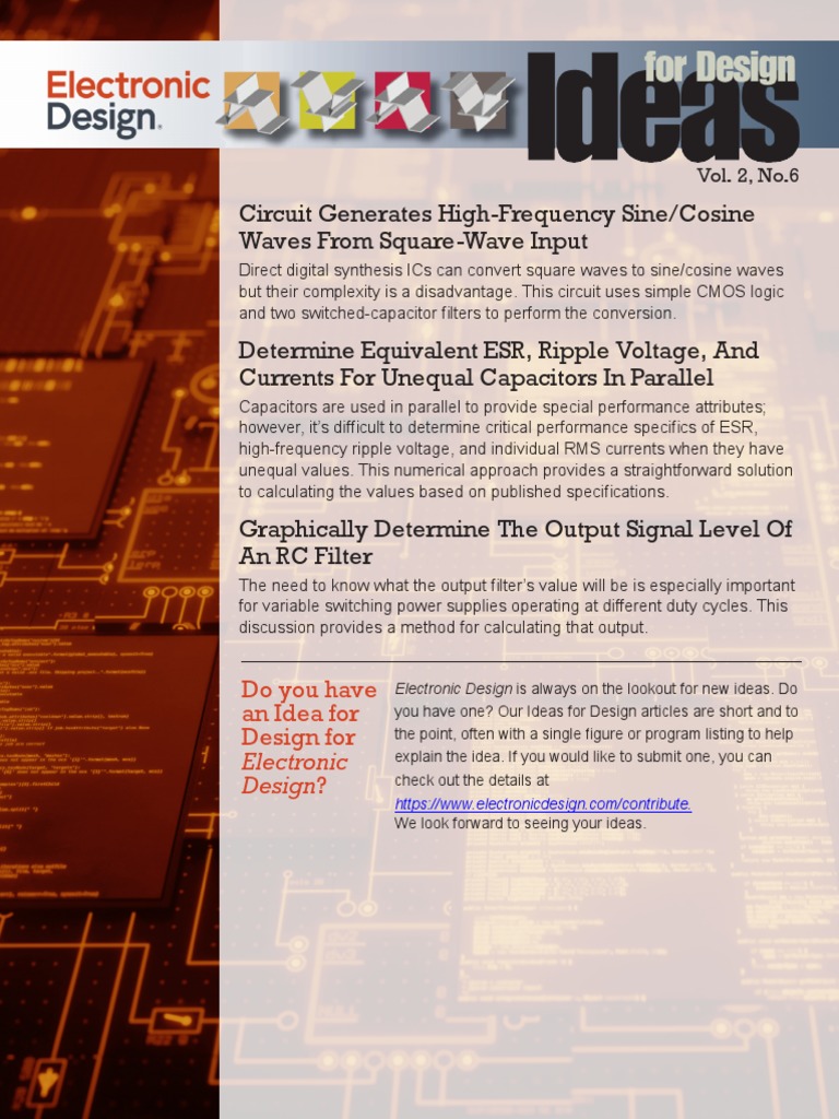 High-Frequency Sine/Cosine Wave Circuit | PDF | Capacitor | Electronic ...