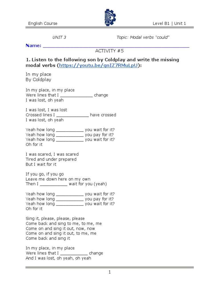 Modal Verbs Listening Activities | PDF | Language Arts & Discipline