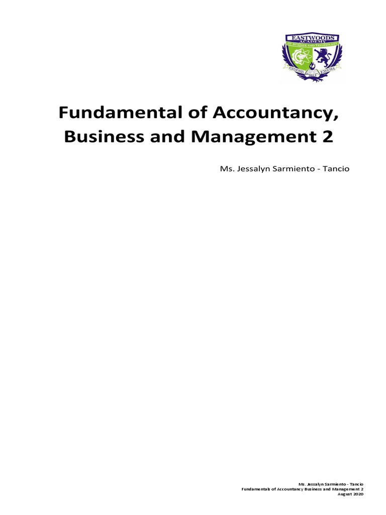 Accounting 2 1st Module | PDF | Balance Sheet | Debits And Credits