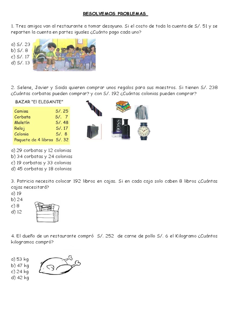 Resolvemos Problemas de Division | PDF