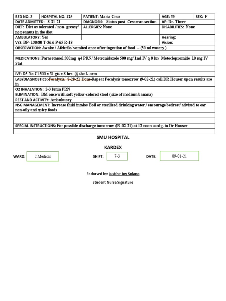 Sample of Kardex | PDF