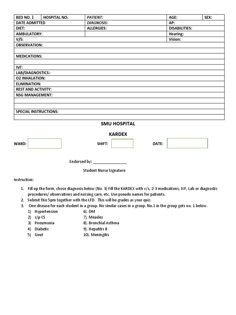 Sample of Kardex Template | PDF