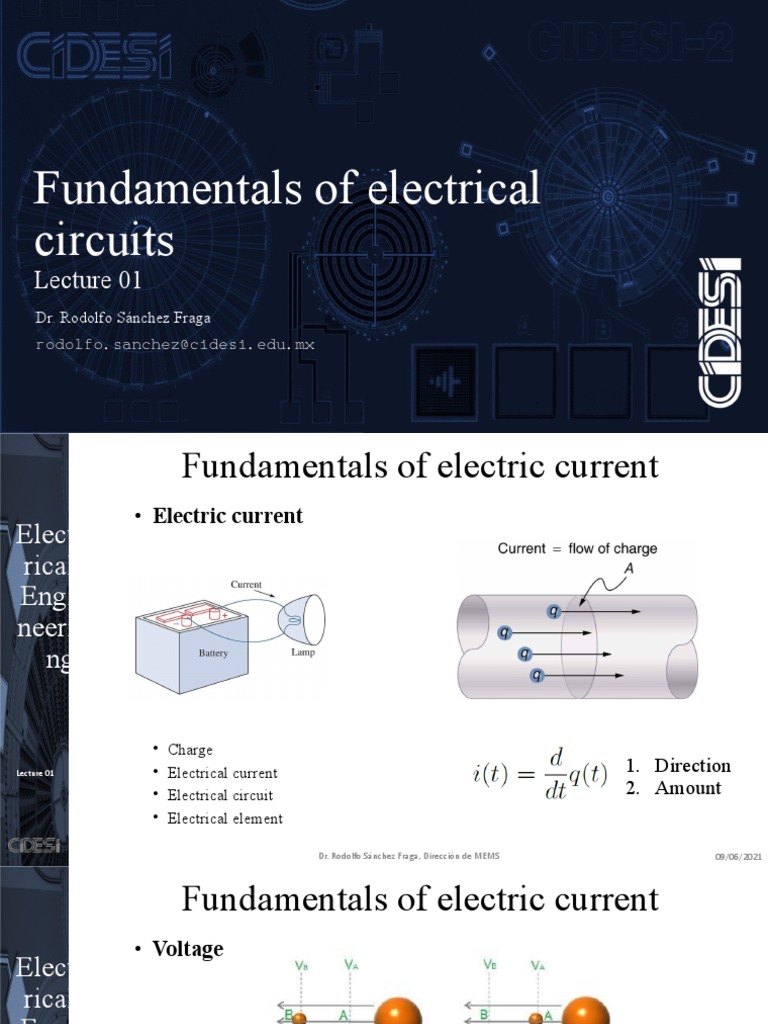 01 - Fundamentals of Electrical Circuits | PDF | Electric Current | Voltage
