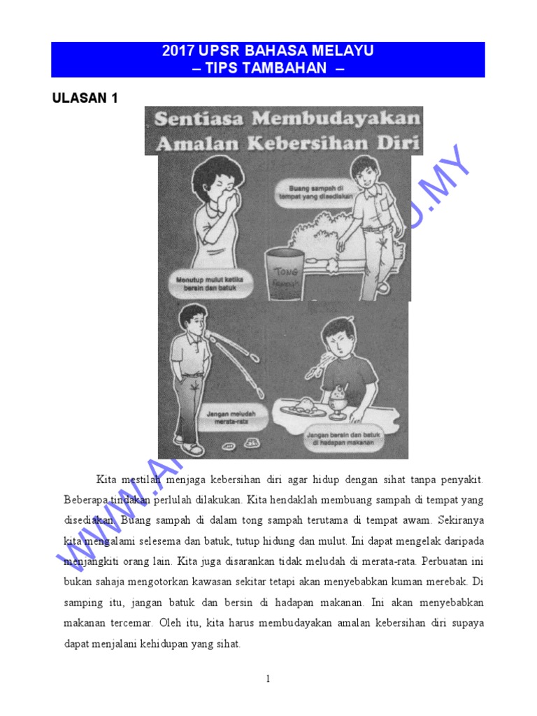 Tips Tambahan Upsr BM | PDF
