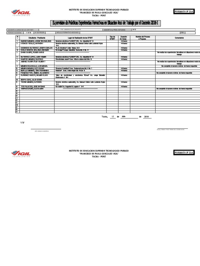 Formato D-A Inf. Exp - FSRT Ei-Ma | PDF