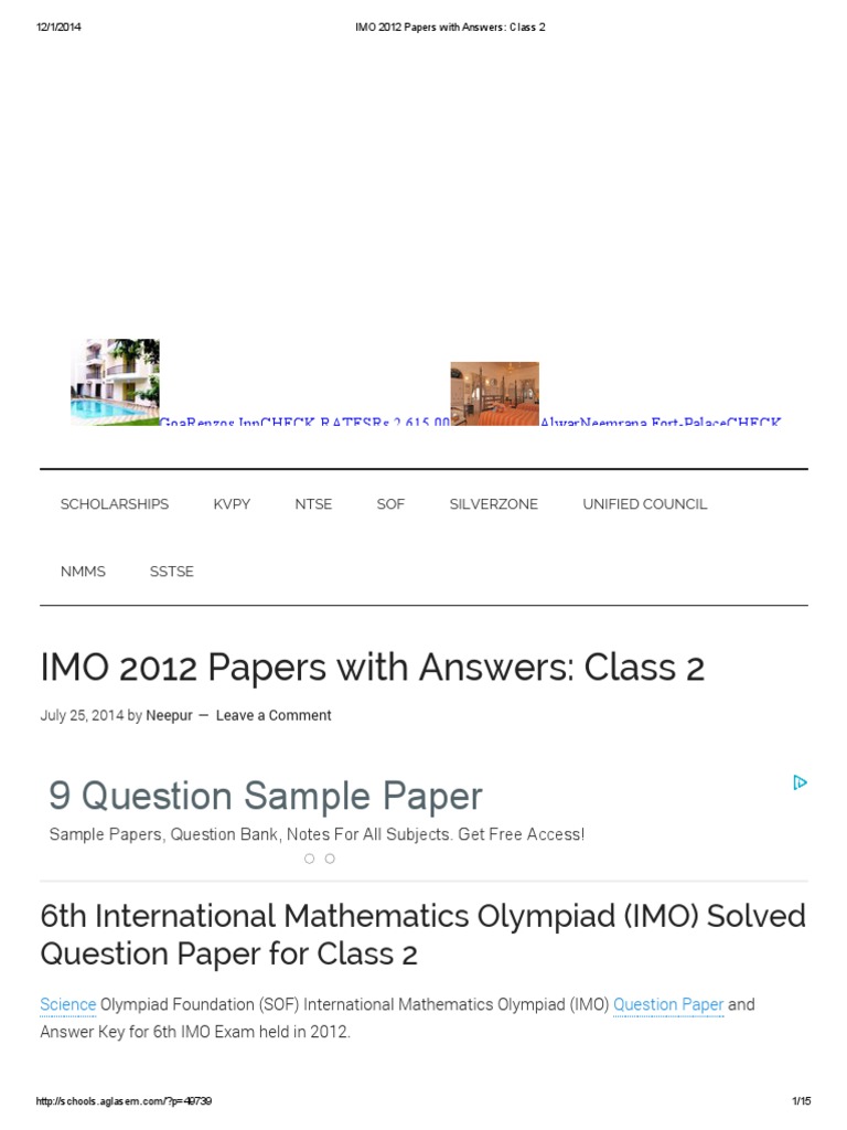 Toaz - Info Imo 2012 Papers With Answers Class 2pdf PR | PDF