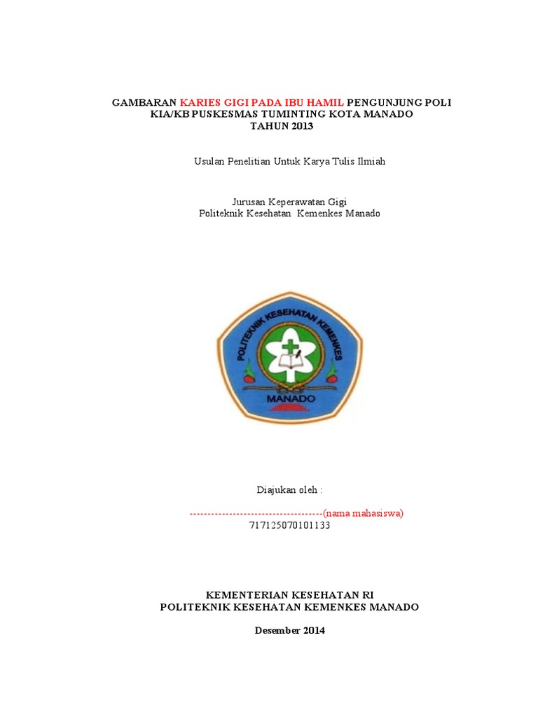 Contoh PROPOSAL KTI (Deskriptif) | PDF | Pengembangan Diri