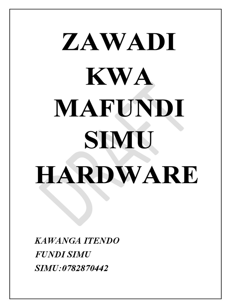 Kitabu Cha Fundi Simu | PDF