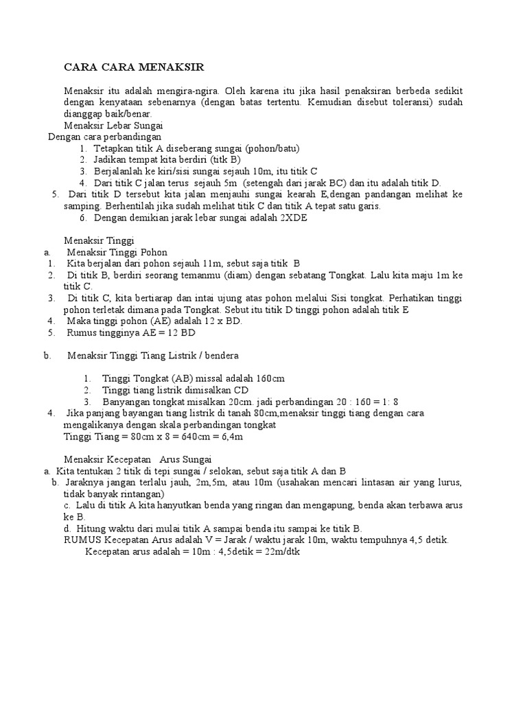 Cara Cara Menaksir | PDF