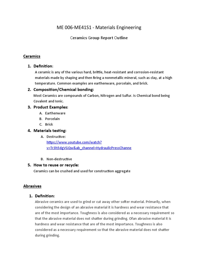 Ceramics and Cement Engineering Overview | PDF | Refractory | Cement