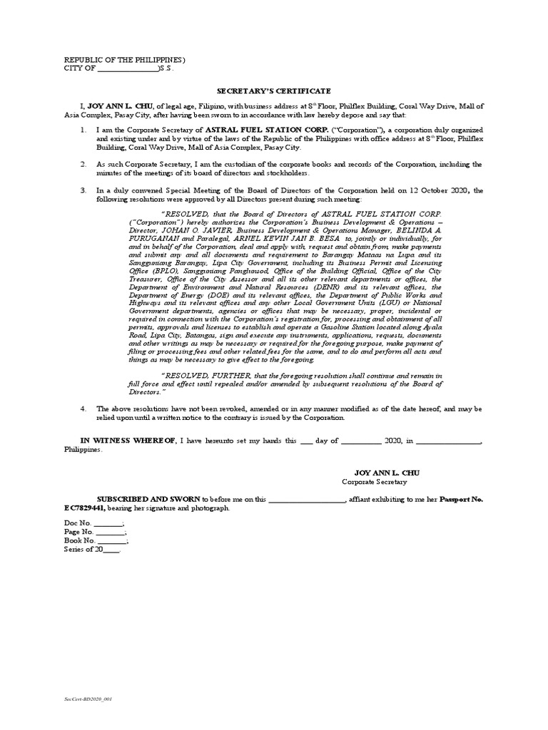 SecCert LGU Permits Application (Oct 6, 2020) Rev | PDF | Justice ...