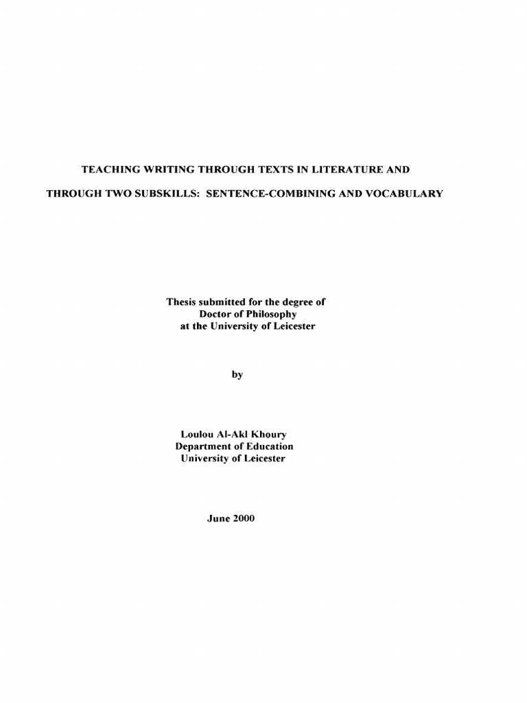 Teaching Writing | PDF | Curriculum | Sat