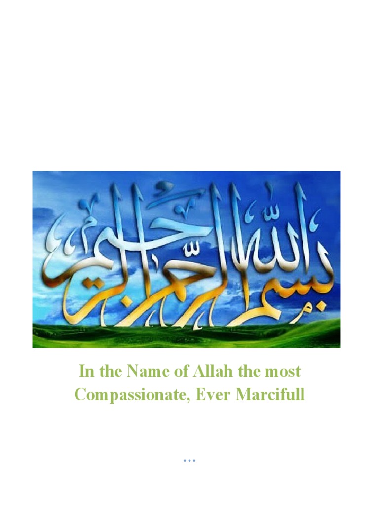 In The Name of Allah The Most Compassionate, Ever Marcifull | PDF ...
