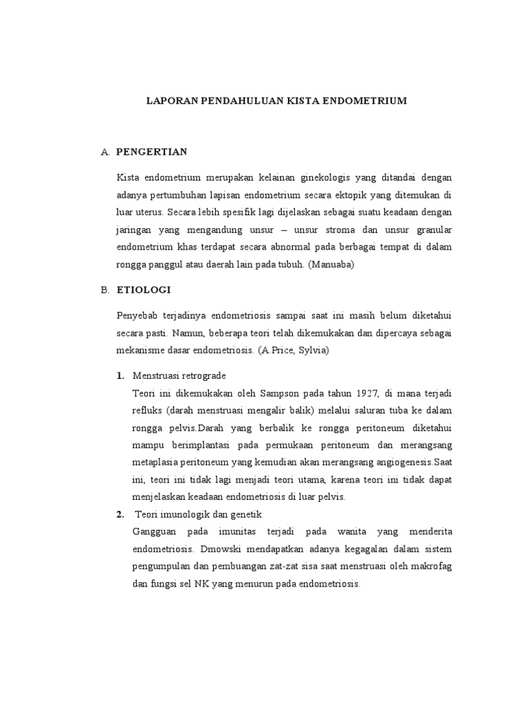 LP Kista Endometrium | PDF