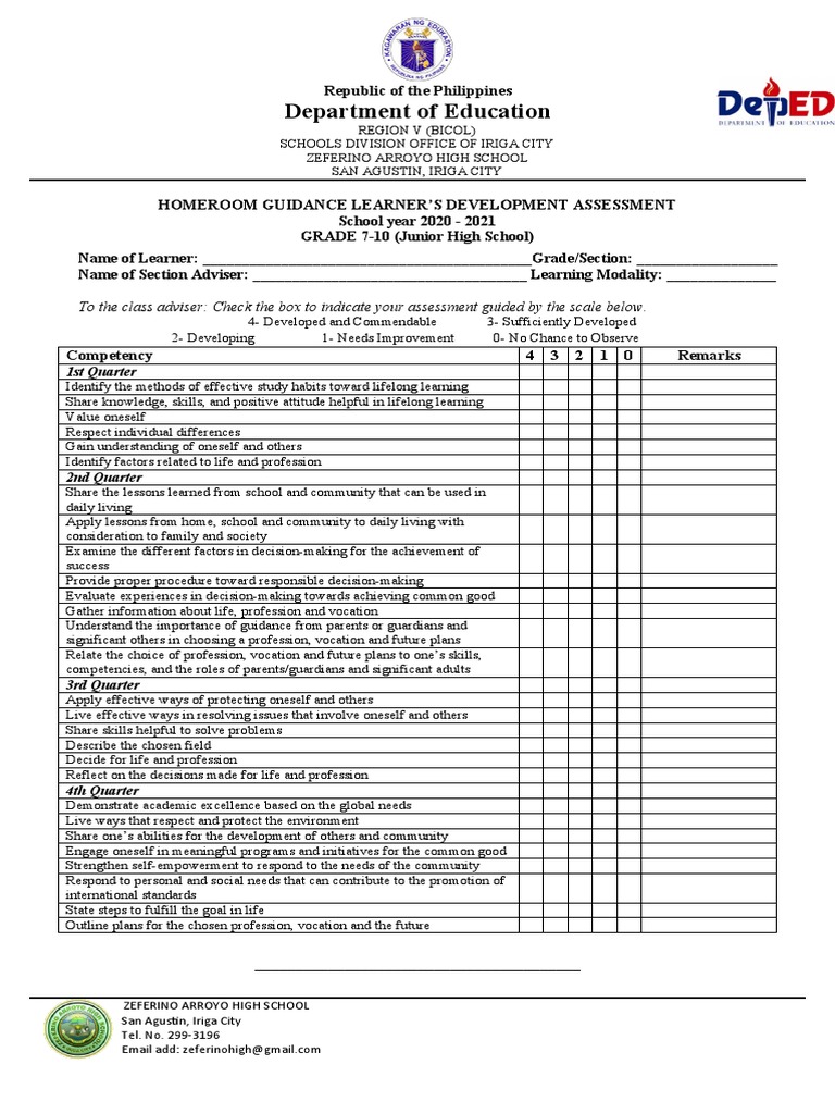 Department of Education: Republic of The Philippines | PDF | Learning ...