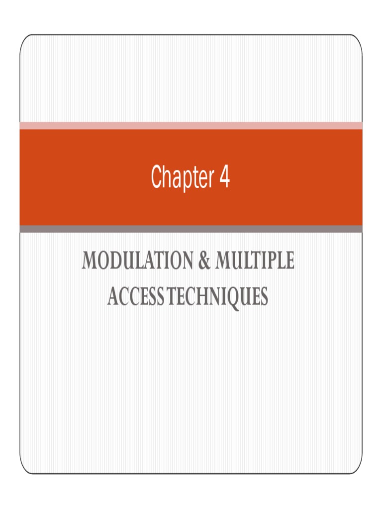 Modulation & Multiple Modulation & Multiple Access Techniques | PDF | Channel Access Method ...