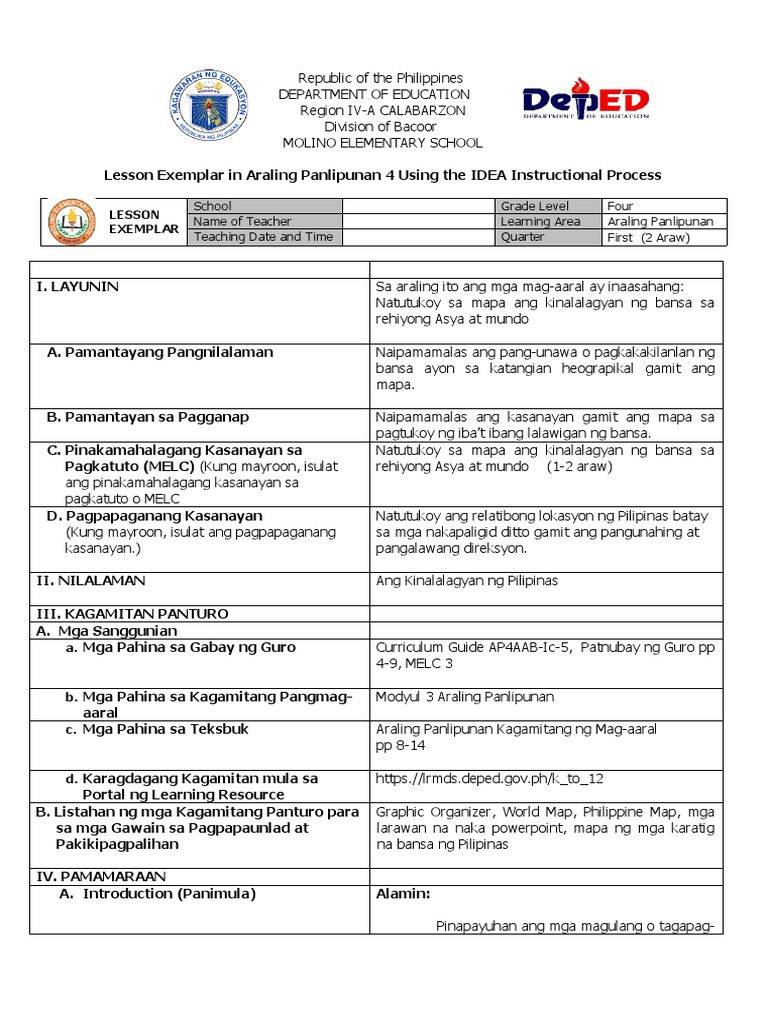 Lesson-Exemplar-in-AP-MELC No.-3-Day-1-2 | PDF