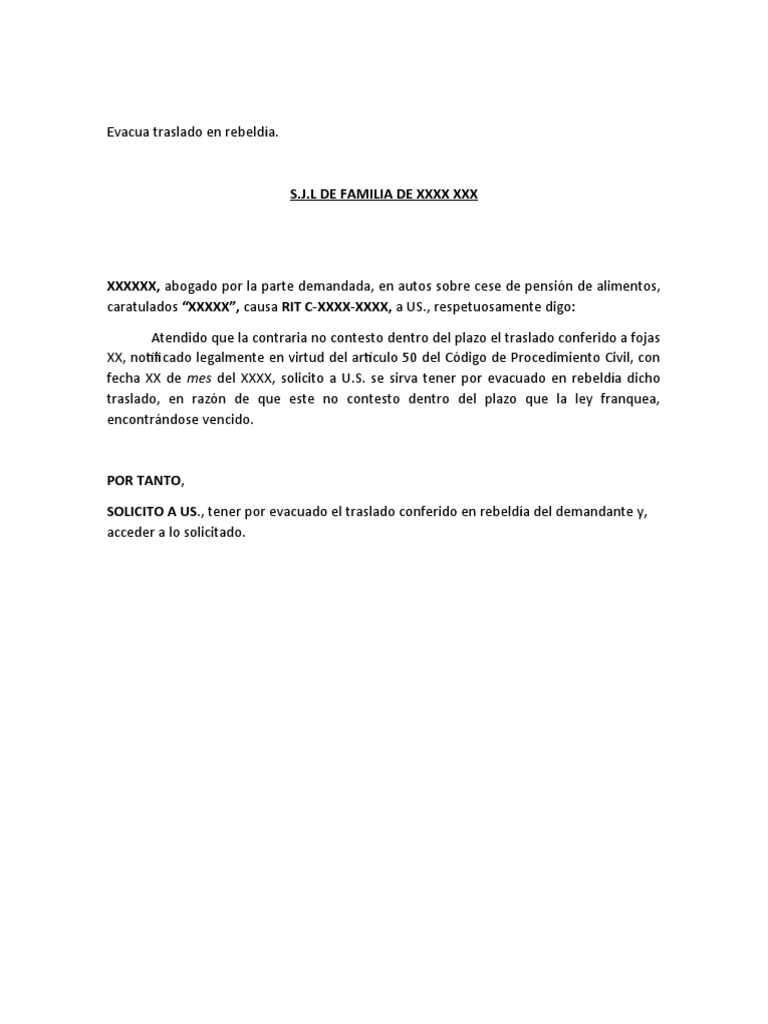 Modelo Evacua Traslado en Rebeldia | PDF | Política | Historia