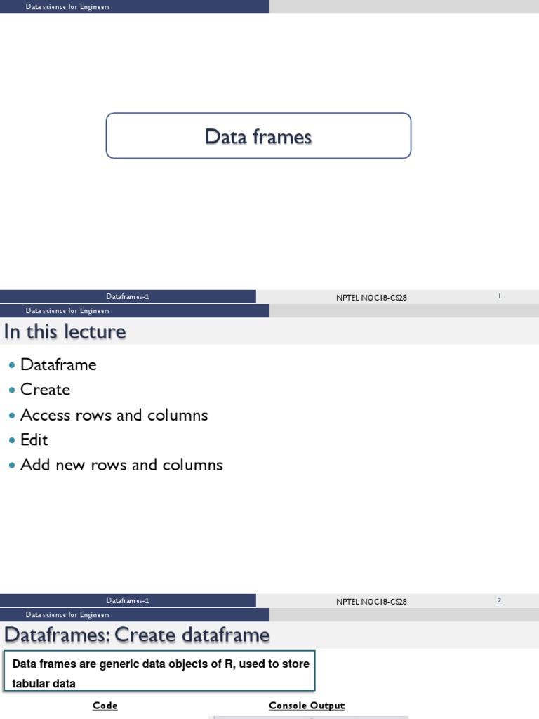 Lec4 Dataframes 1 | PDF | Computer File | String (Computer Science)