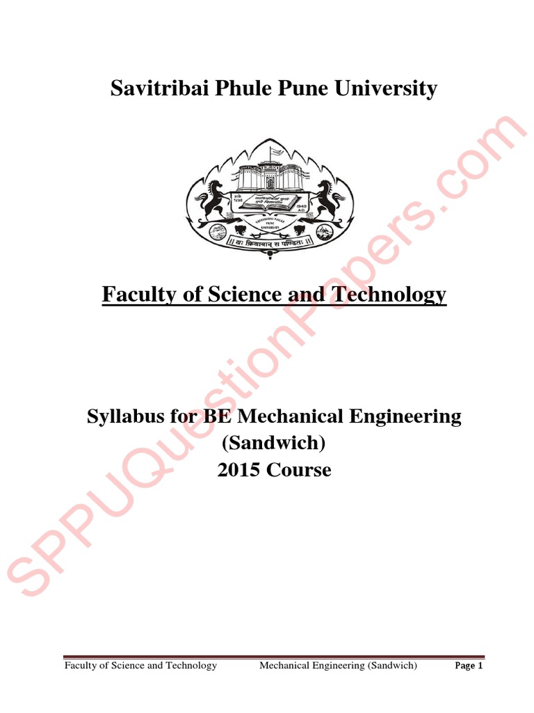 Be Mechanical Sandwich Engineering Final Year Be Semester 7-8-2015 ...