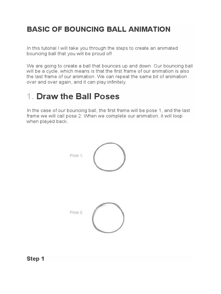 Basic of Bouncing Ball Animation | PDF