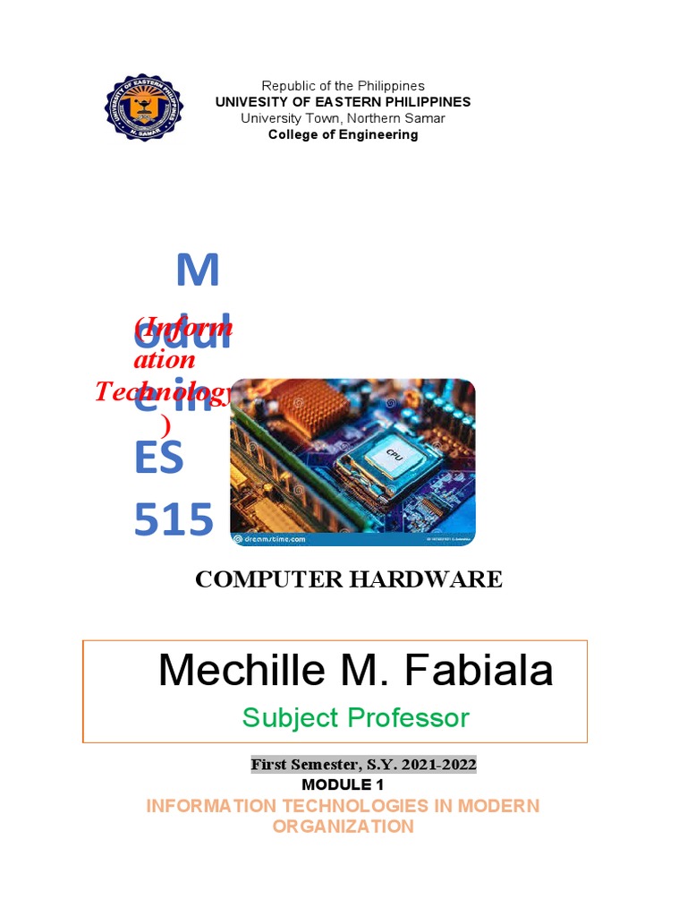 M Odul Ein ES 515 | PDF | Microcomputers | Mainframe Computer