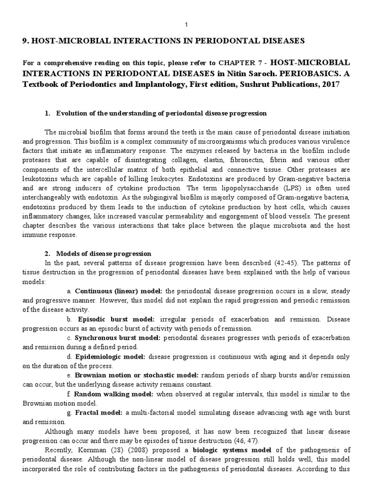 (7P) Host-Microbial Interactions in Periodontal Diseases | PDF | T Helper Cell | T Cell