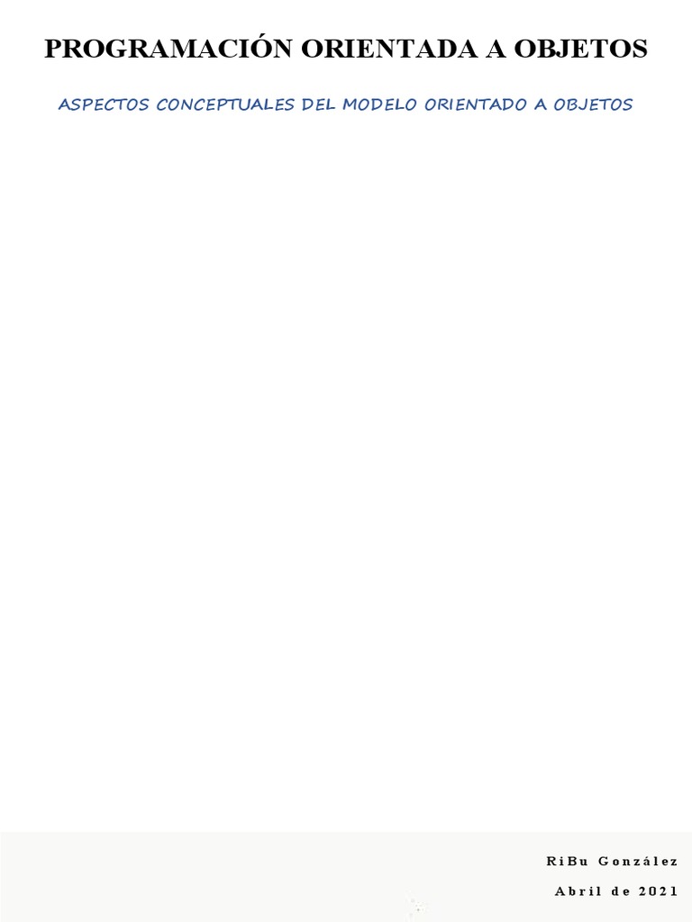 Programación Orientada A Objetos Unidad 1 Descargar Gratis Pdf Programación Constructor