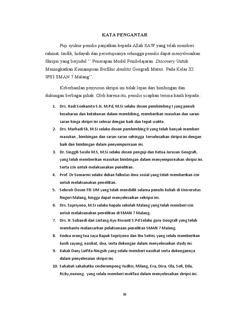 Kata Pengantar Skripsi | PDF | Karier & Perkembangan
